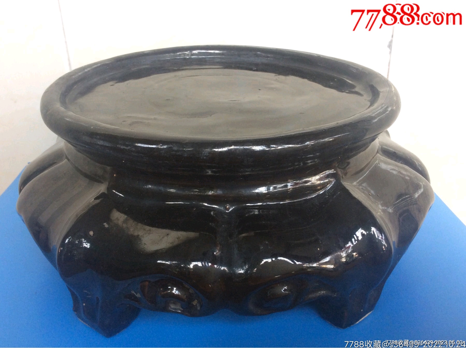 宜均白泥黑釉圆座子_黑瓷/酱釉瓷_从钱旺市【7788收藏__收藏热线】