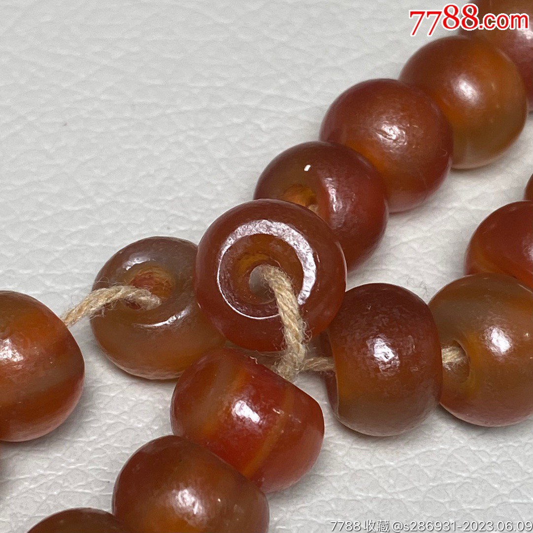 偶遇老者珍藏红玛瑙手串尺寸约：13*9毫米橘皮纹细腻，包浆滋润，风化自然，-价格:199元-au34263899-玛瑙/宝石手串 -加价 ...