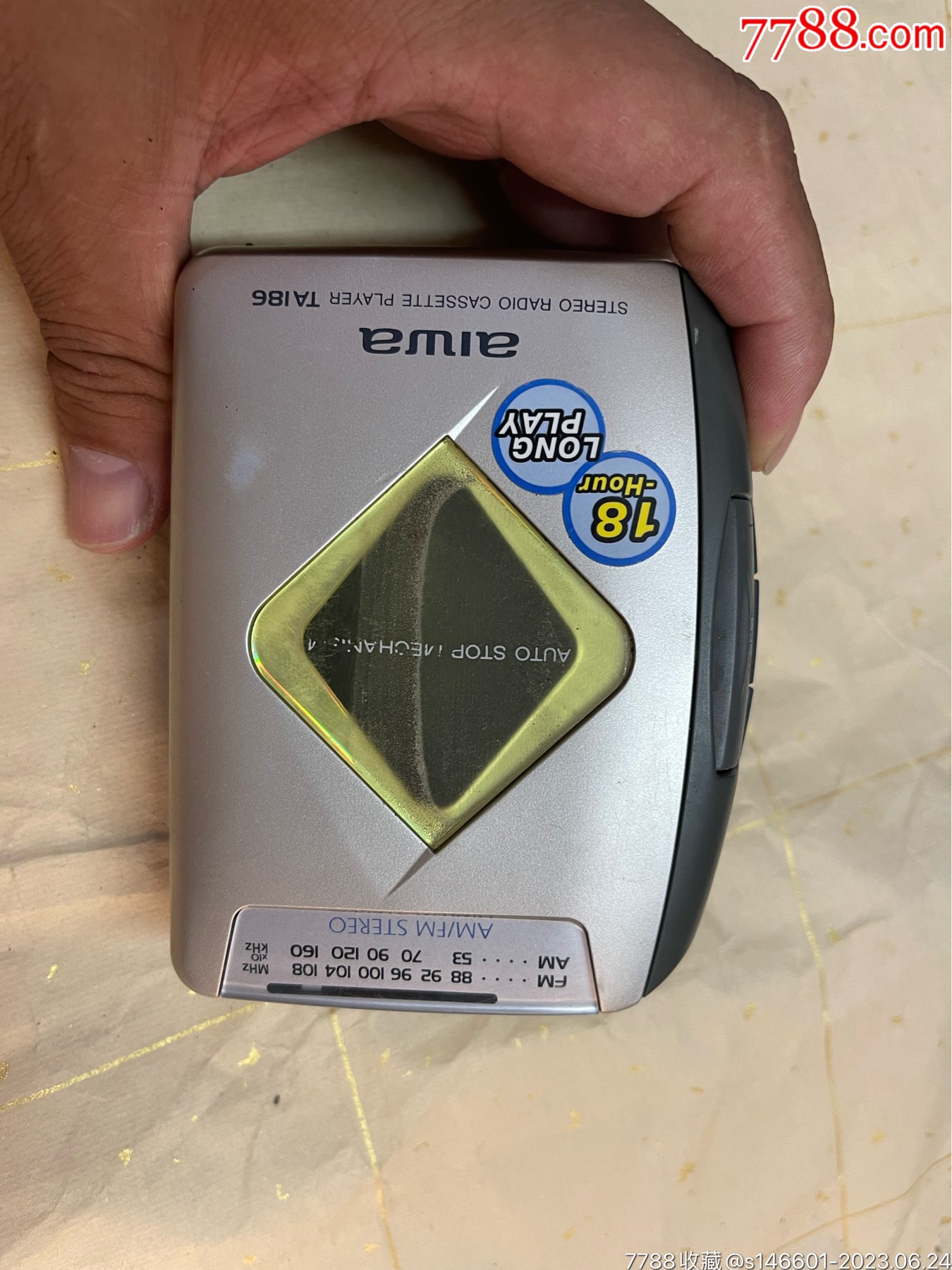 须更换皮带收音部分正常！收藏品AIWA/爱华HS-TA186立体声收放机随身_随身听/mp3_淘子古玩【7788收藏__收藏热线】