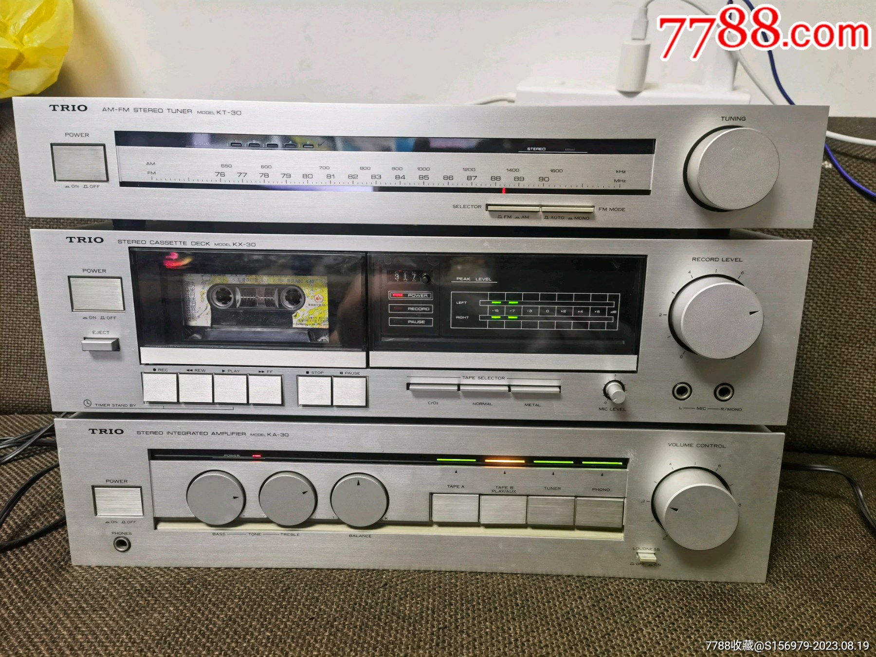 天乐（TRIO）卡座功放收音头三件套（KT-30，KX-30，KA-30）_三用机/两用机_庆丰二手物品【7788收藏__收藏热线】