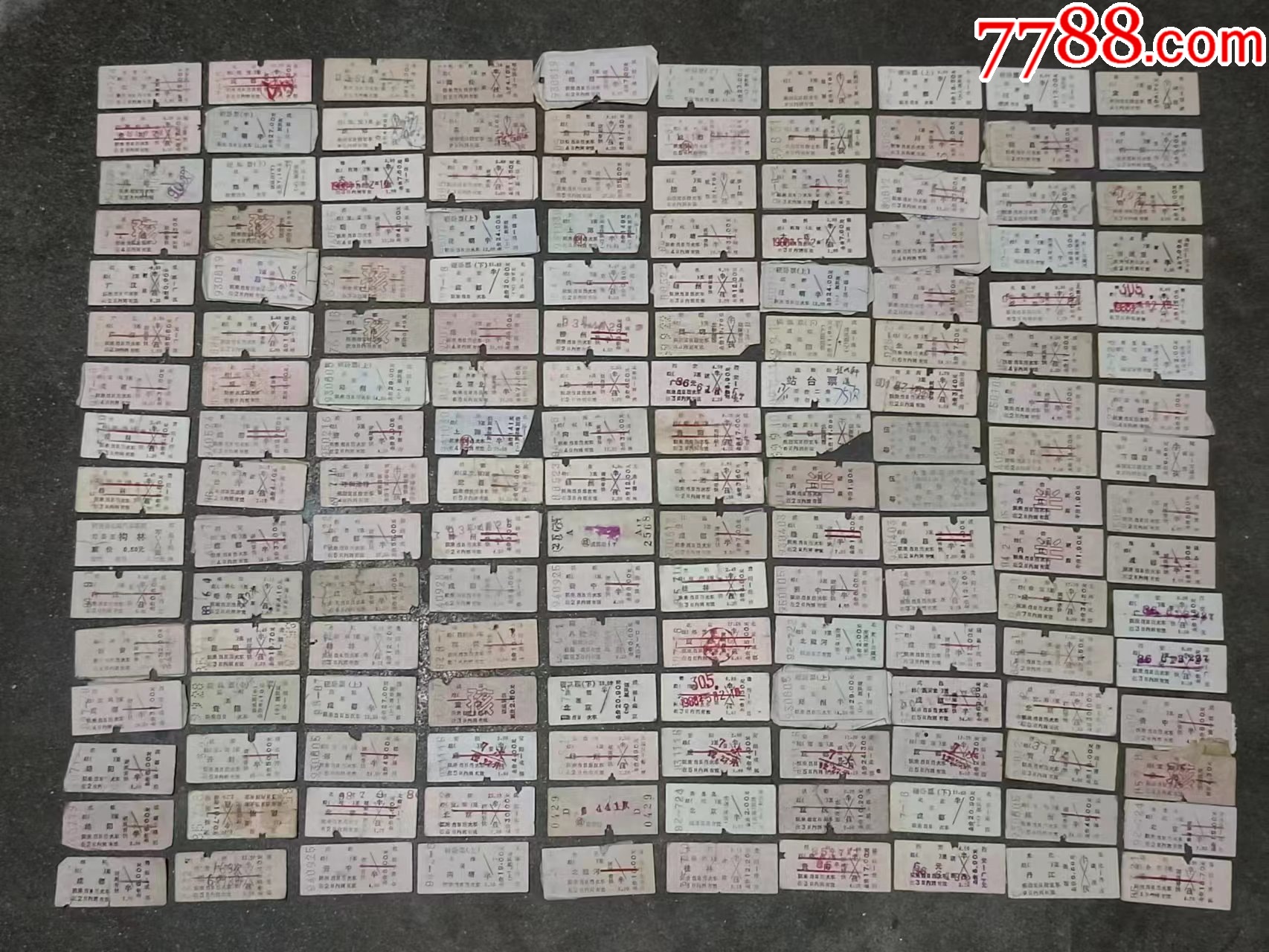 老火车票一些_火车票_图片收藏_回收价格_7788音像