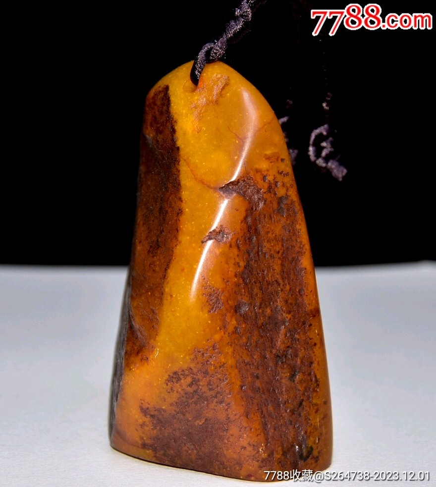 老货收藏寿山石水草冻田黄石印章石质通透坚硬包浆老气血丝纹明显可见保存完_寿山石_真诚玉园【7788收藏__收藏热线】