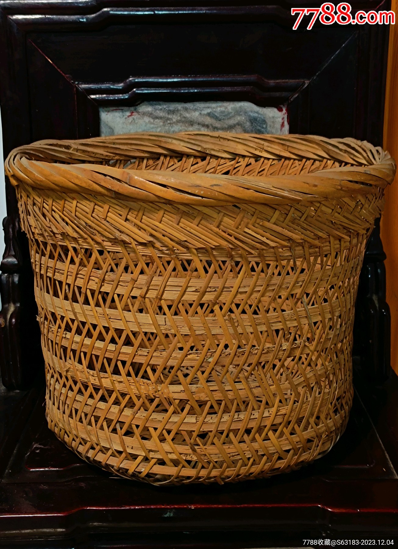 民国纯手工竹编大篓子即将消失的老竹篮子……喜欢民俗怀旧纯手工，纯天然老物件-价格:48元-au36170726-其他木制用品 -加价-7788 ...