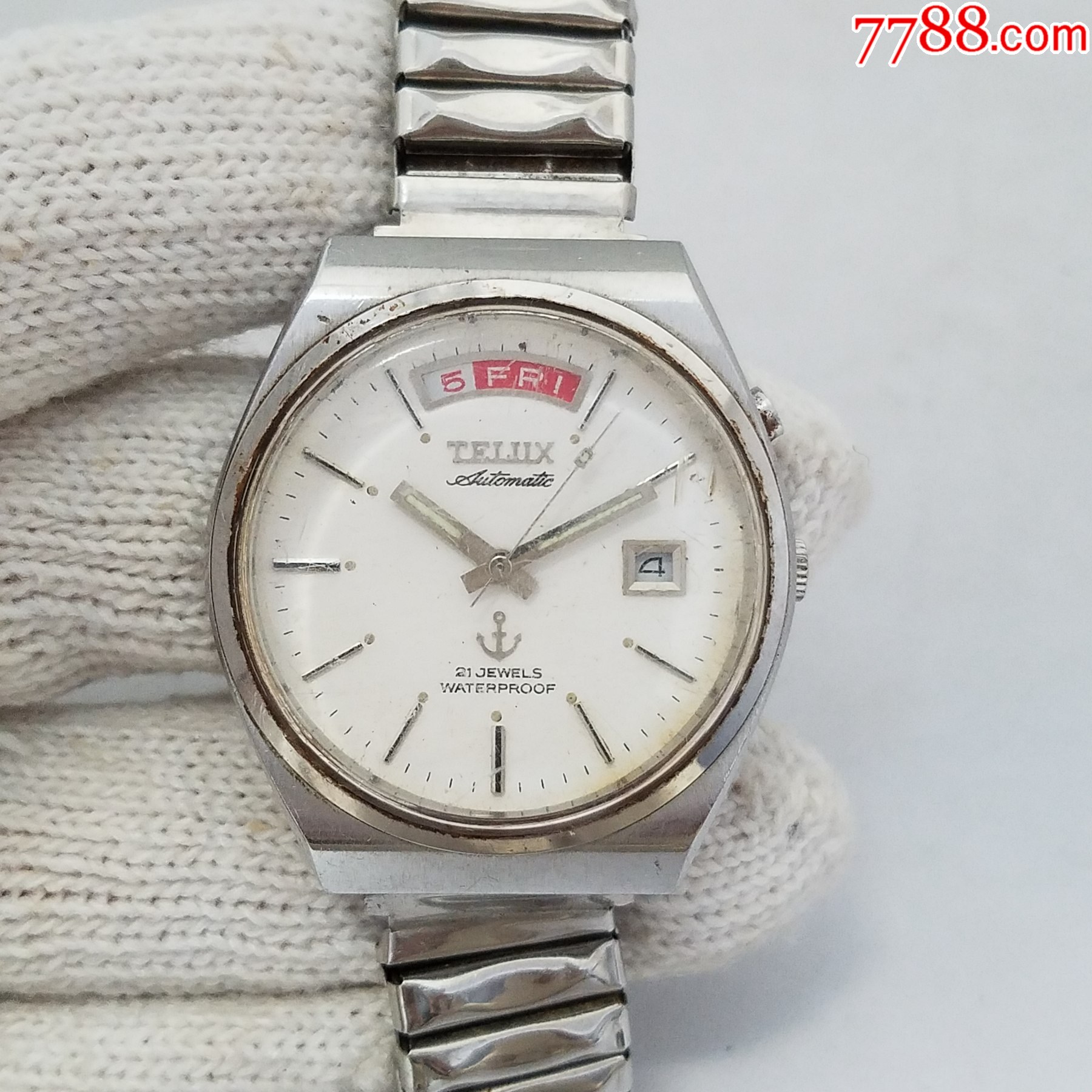 TELUX自动机械男表【独特开天窗星期】【晃晃能走】【能手动上链】-价格:15元-au36212421-手表/腕表 -加价-7788收藏__收藏热线