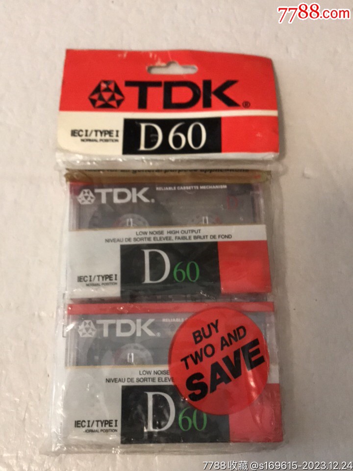 TDK·D60空白带（未拆封）2个一袋_磁带/卡带_珍奇品收藏【7788收藏__收藏热线】
