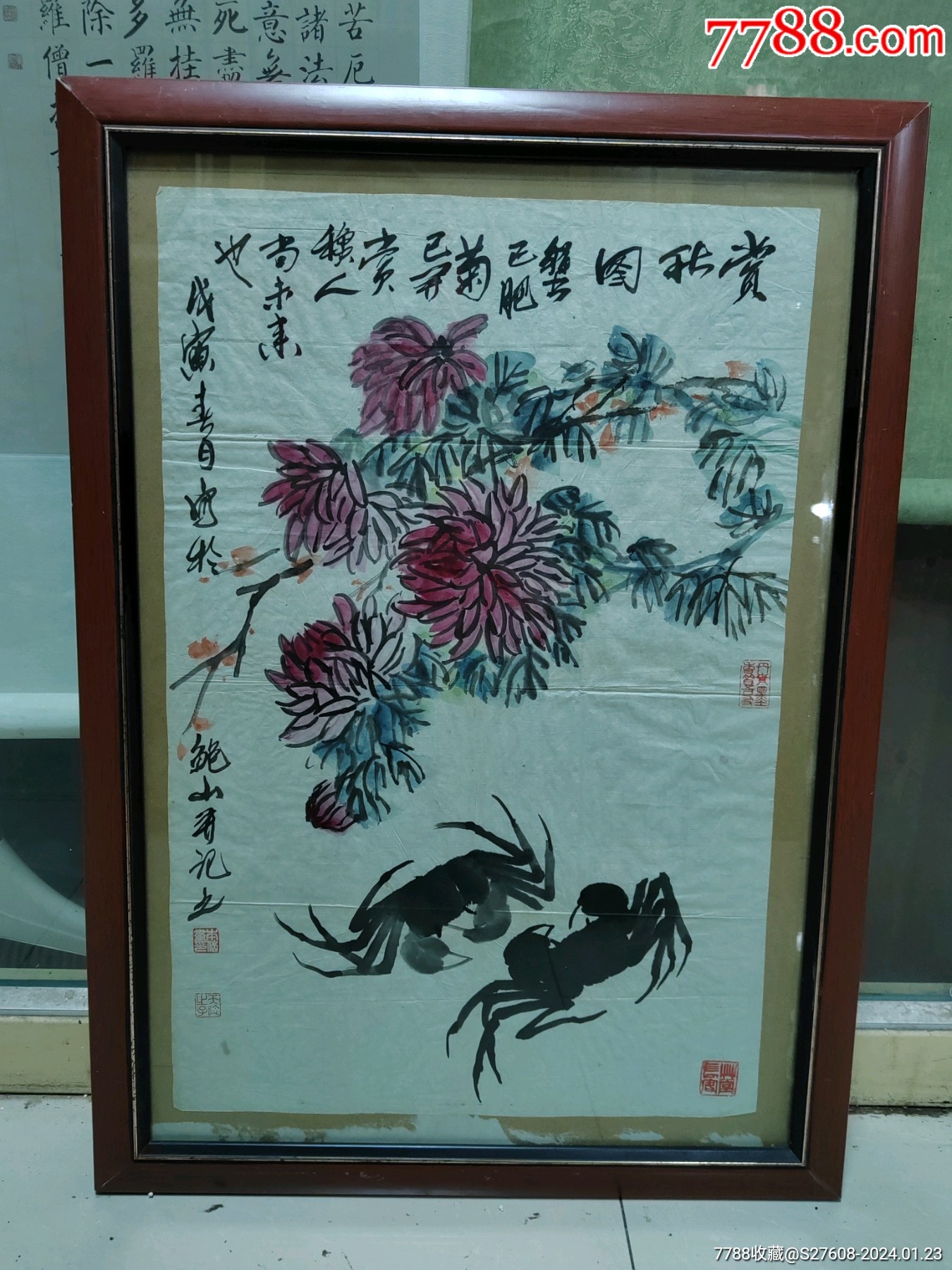 手绘国画一幅_花鸟国画原作_图片价格_收藏价值_7788铜锁收藏