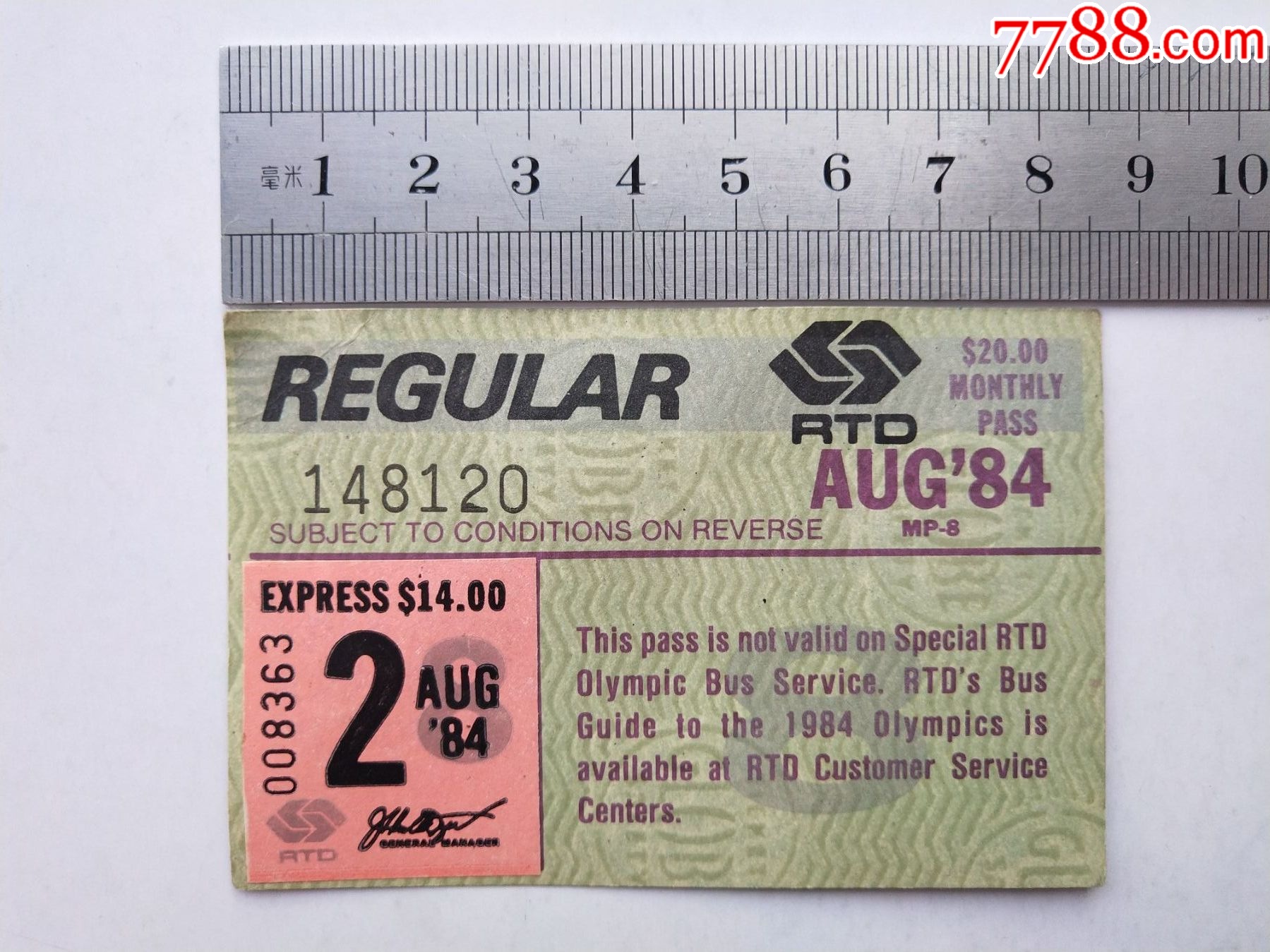 普通月票-美国（1984年）-价格:20元-au36784729-汽车票 -加价-7788收藏__收藏热线