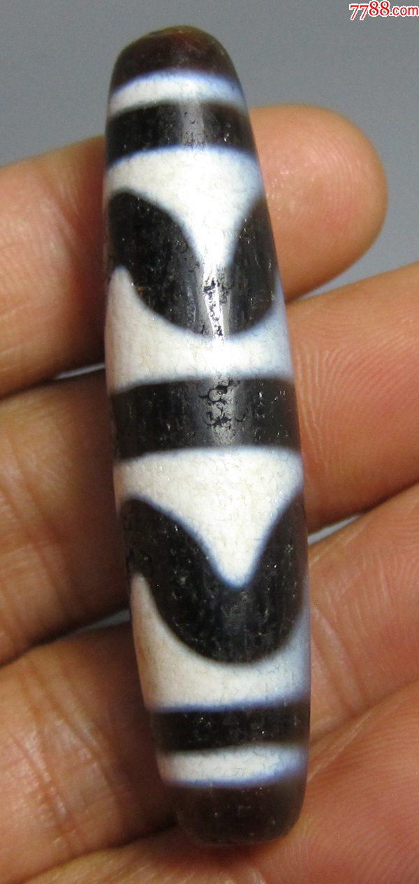 老玛瑙【虎牙纹】天珠_天珠_燕南雅藏【7788收藏__收藏热线】