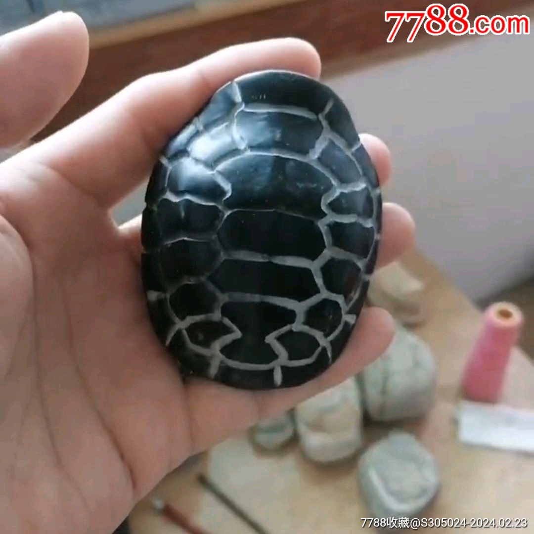 青石富甲天下招财乌龟壳龟甲茶宠摆件手把件-价格:159元-au36914366-其他茶具 -加价-7788收藏__收藏热线