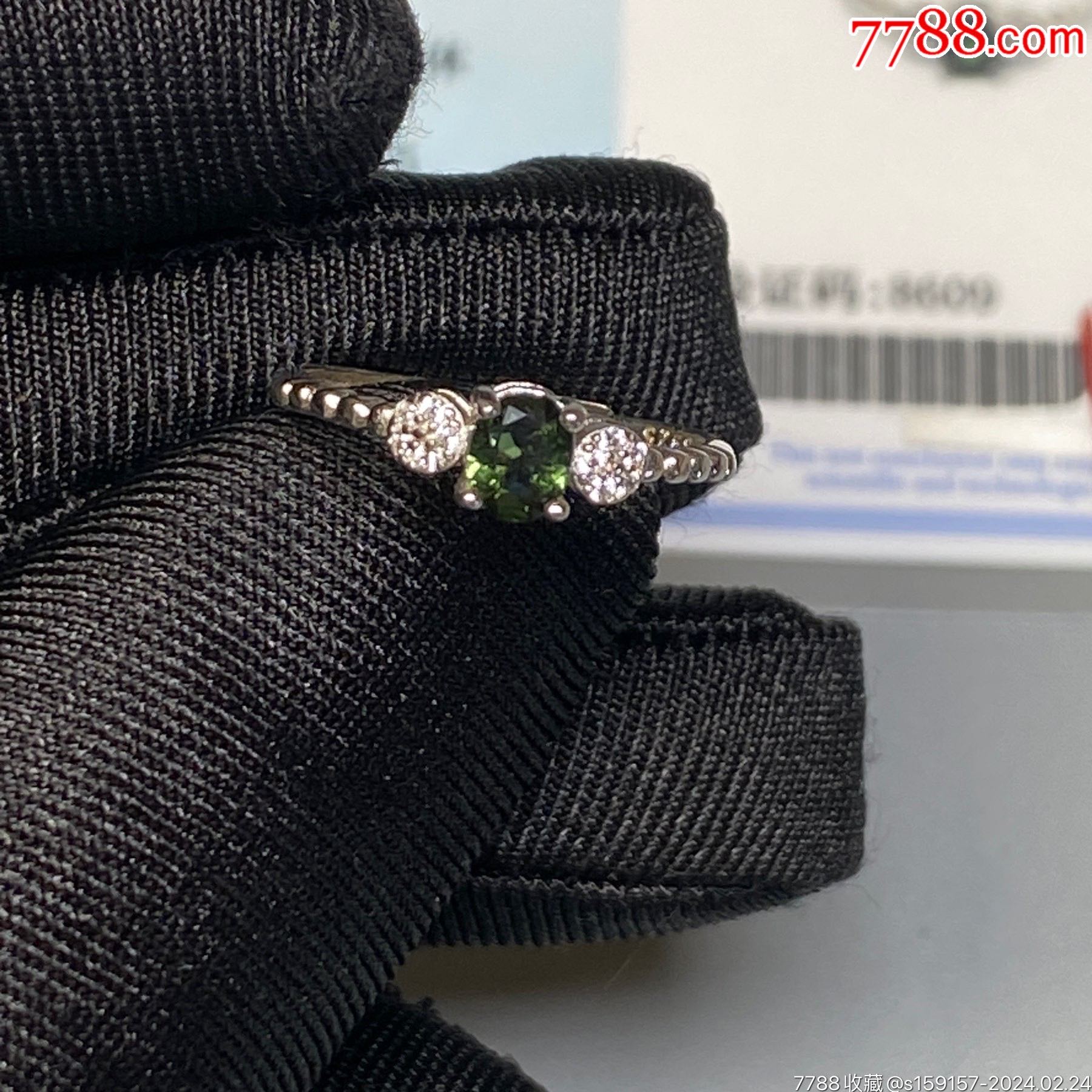 天然碧玺戒指S925银戒指-价格:90元-au36926585-银戒指 -加价-7788收藏__收藏热线