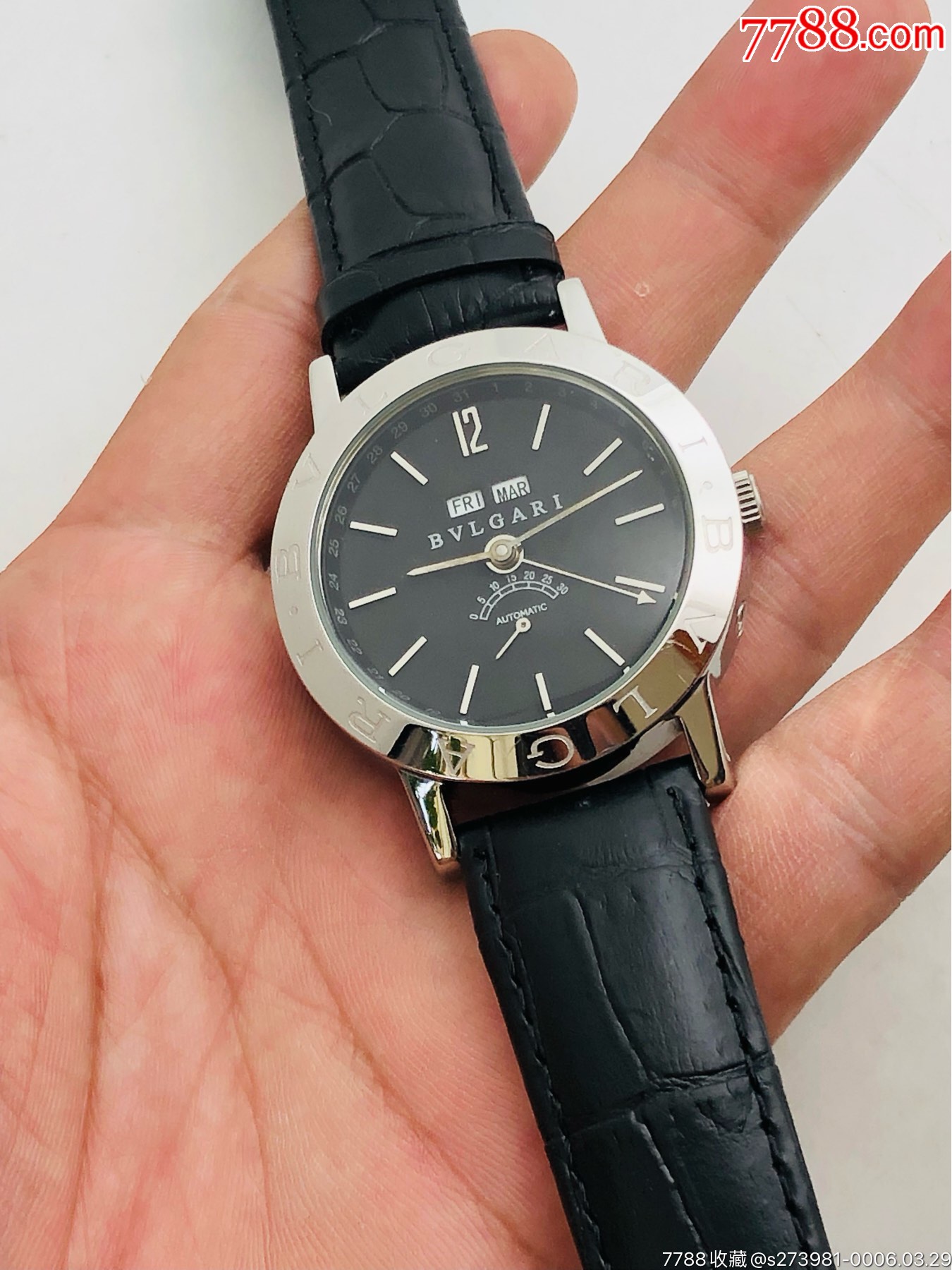 宝格丽双时区自动机械男表（表带后配）_手表/腕表_大众二手表店【7788收藏__收藏热线】