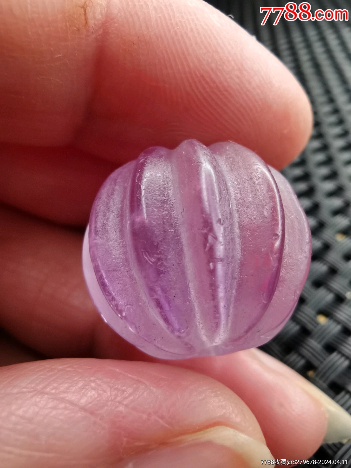 紫水晶瓜珠20MM-价格:99元-au37401944-水晶 -加价-7788收藏__收藏热线