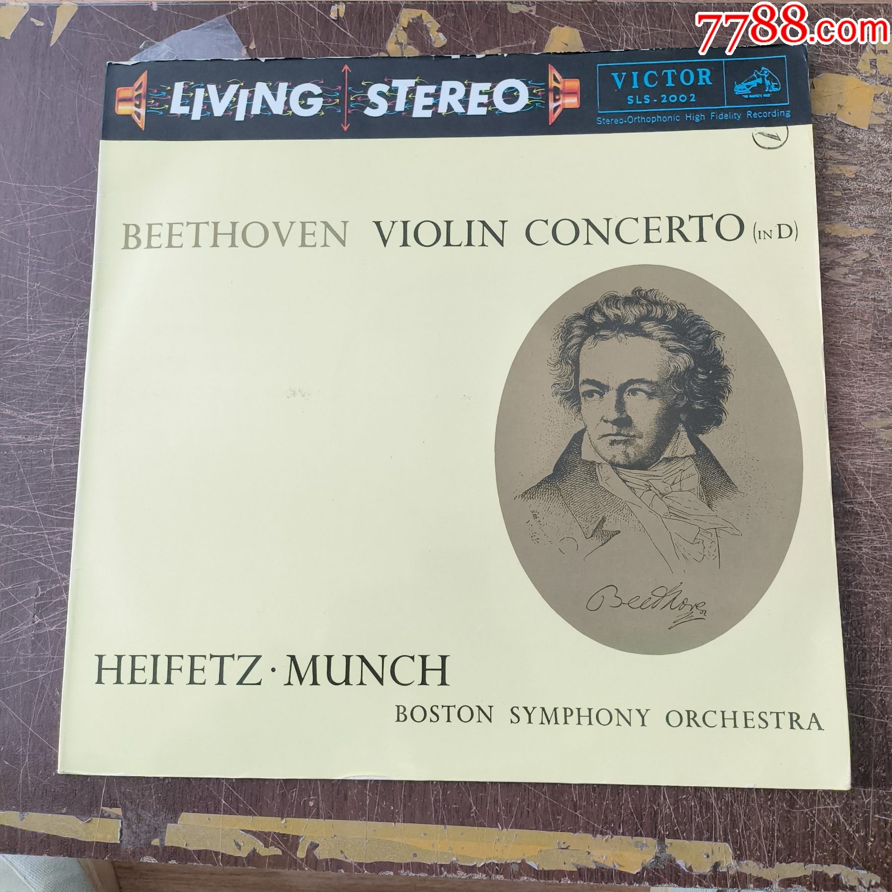 贝多芬小提琴协奏曲-HEIFETZ·MUNCH-一处轻微擦痕-黑胶LP-A37_老唱片_楚都旧时光【7788收藏__收藏热线】