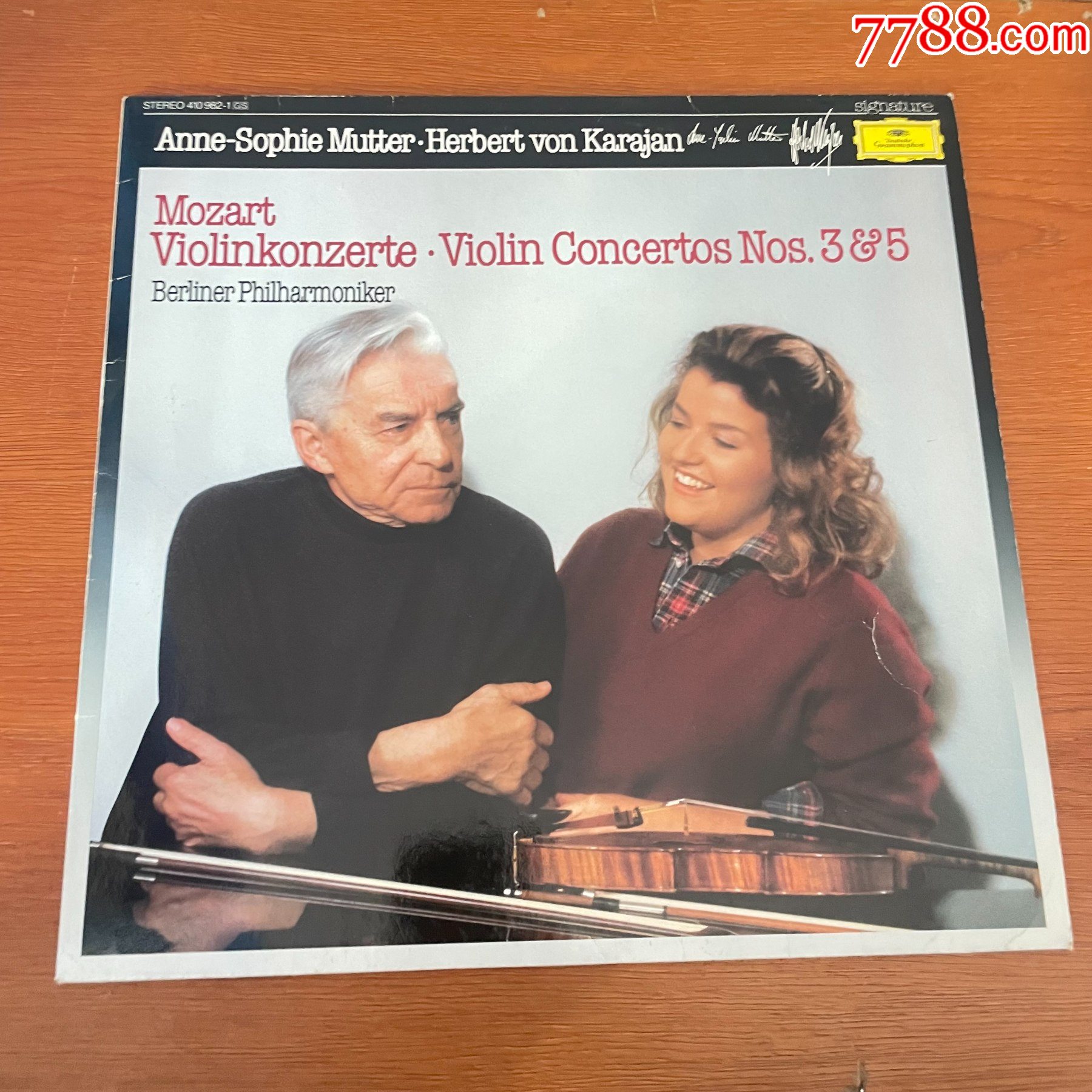 莫扎特-小提琴协奏曲-穆特-小提琴-卡拉扬-指挥-LP-A59-价格:50元-au37545878-老唱片/胶片 -加价-7788收藏__收藏热线