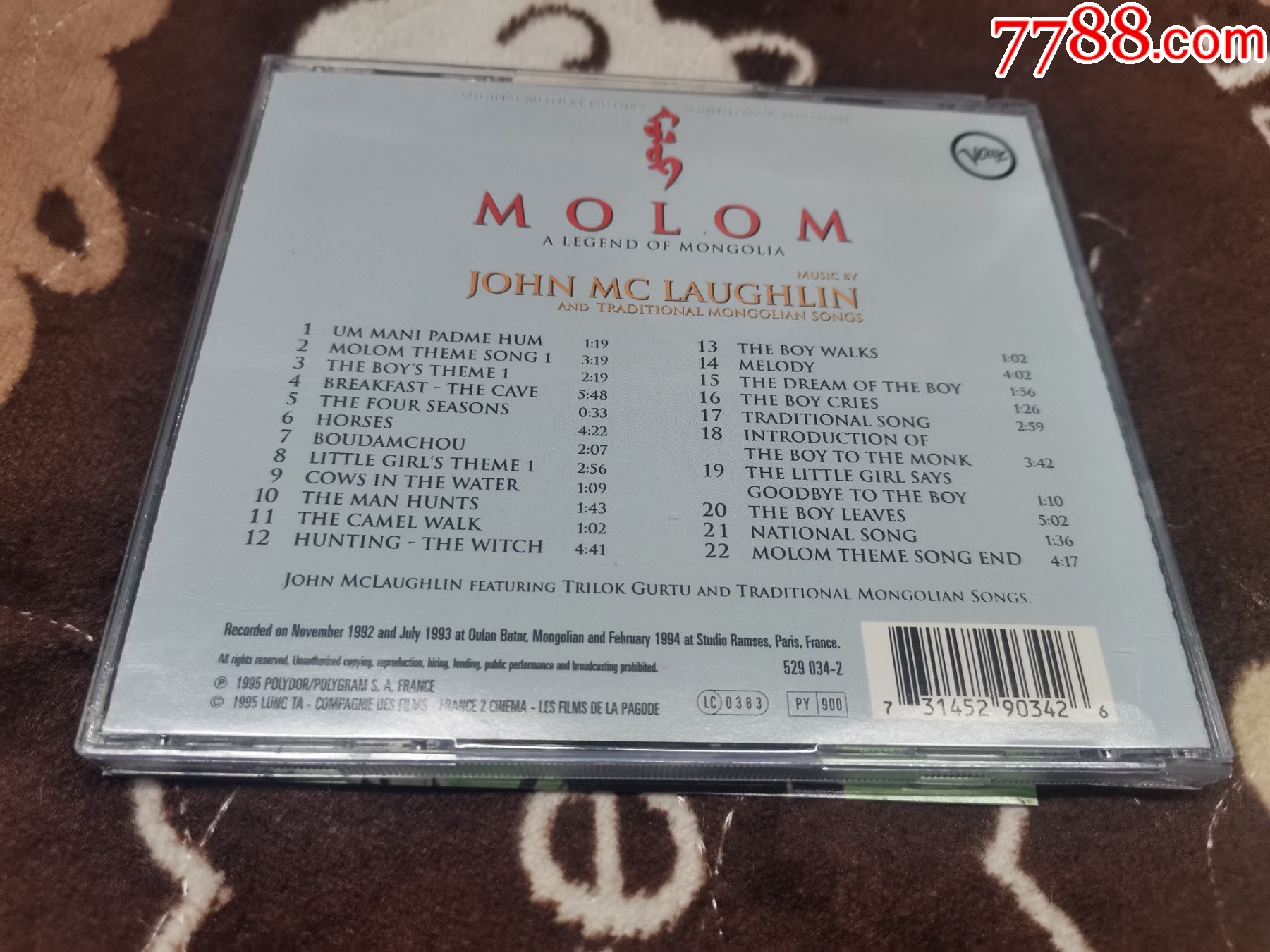 Molom-AlegendofMongolia原声带CD_音乐CD_凤凰木爱乐小店【7788收藏__收藏热线】