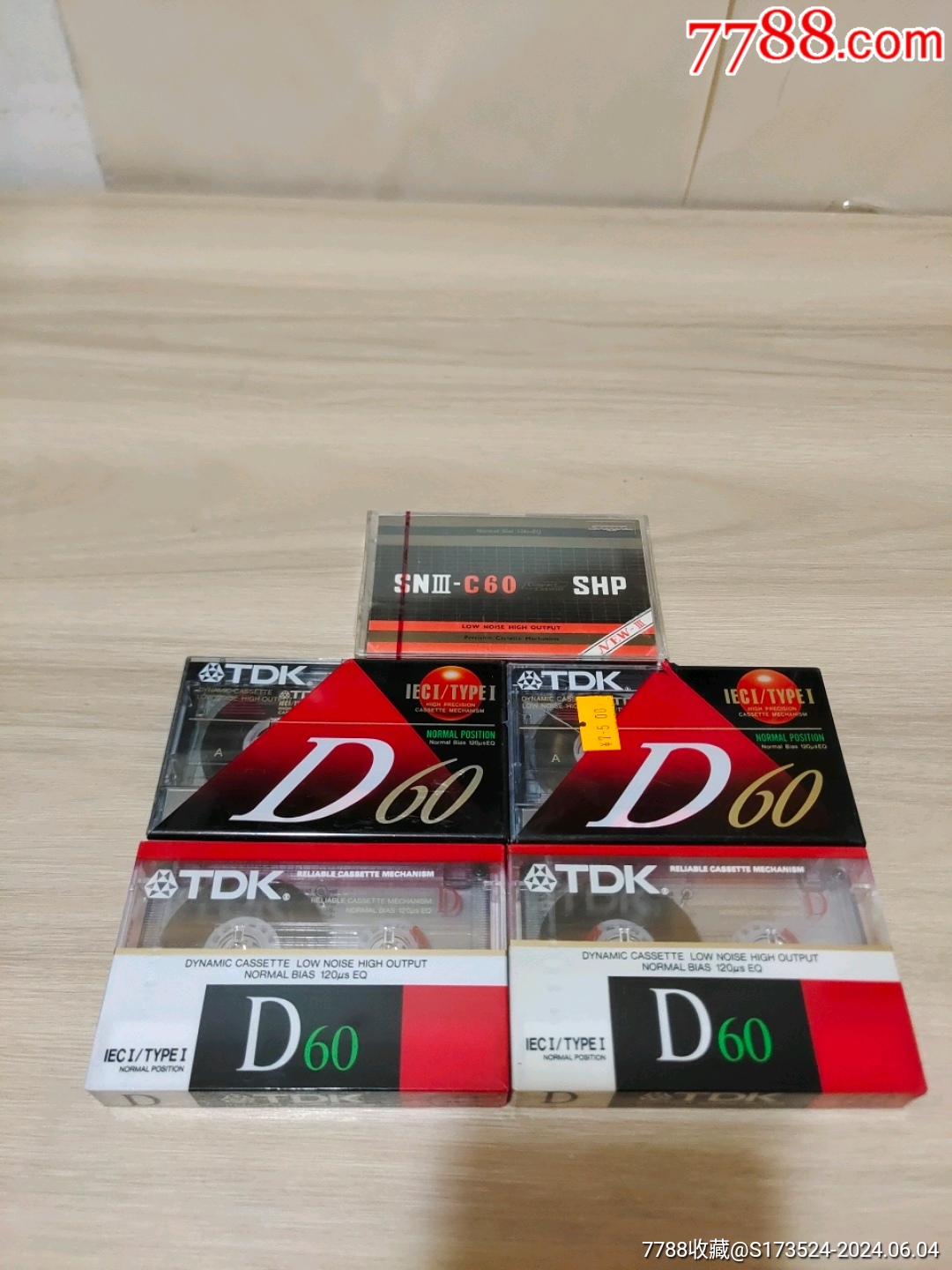 TDK.D60，全新未拆封，空白磁带，五盘合售-价格:30元-au37977561-磁带/卡带 -加价-7788收藏__收藏热线