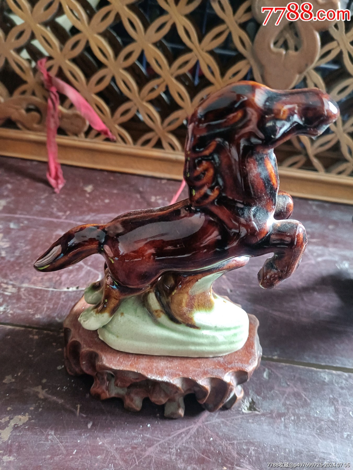 怀旧老红釉奔马摆件_红釉瓷_图片鉴赏_收藏价格_7788铜器收藏