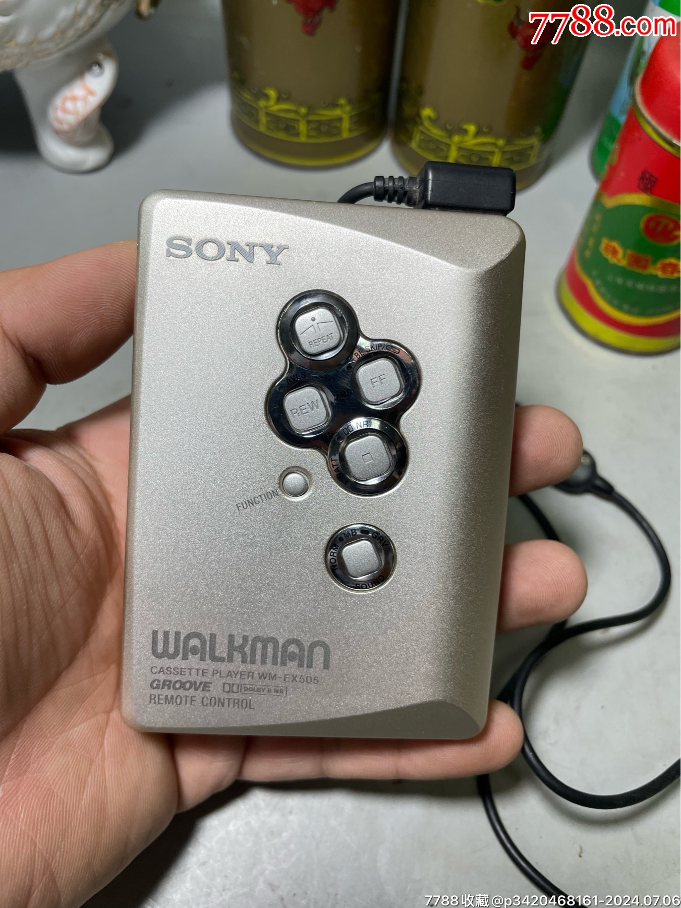 索尼EX505磁带随身听，通电正常，皮带老化-价格:96元-au38303933-随身听/mp3 -加价-7788收藏__收藏热线