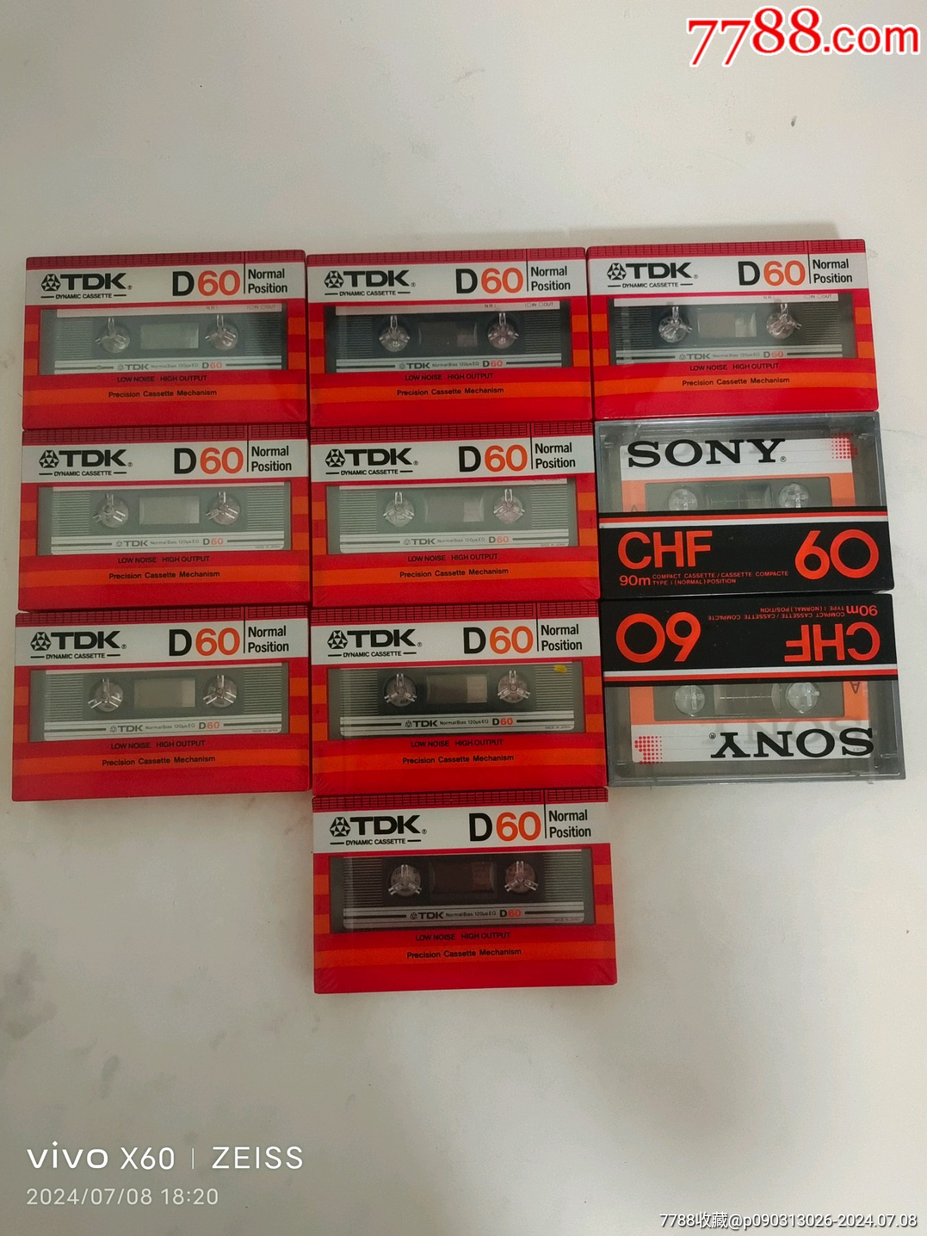 TDK空白一类磁带1982版8跑+索尼2盘-价格:200元-au38327350-磁带/卡带 -加价-7788收藏__收藏热线