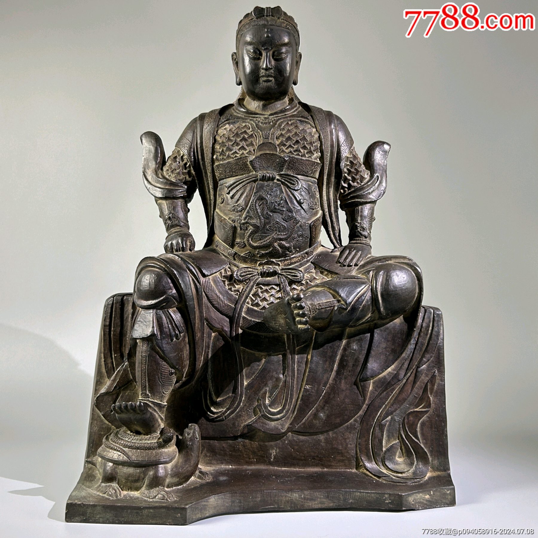 『天宫开物』明代·真武大帝大型铜造像（張氏供奉金火匠）-价格:88888元-au38327772-铜像/铜佛像 -加价-7788收藏__收藏热线
