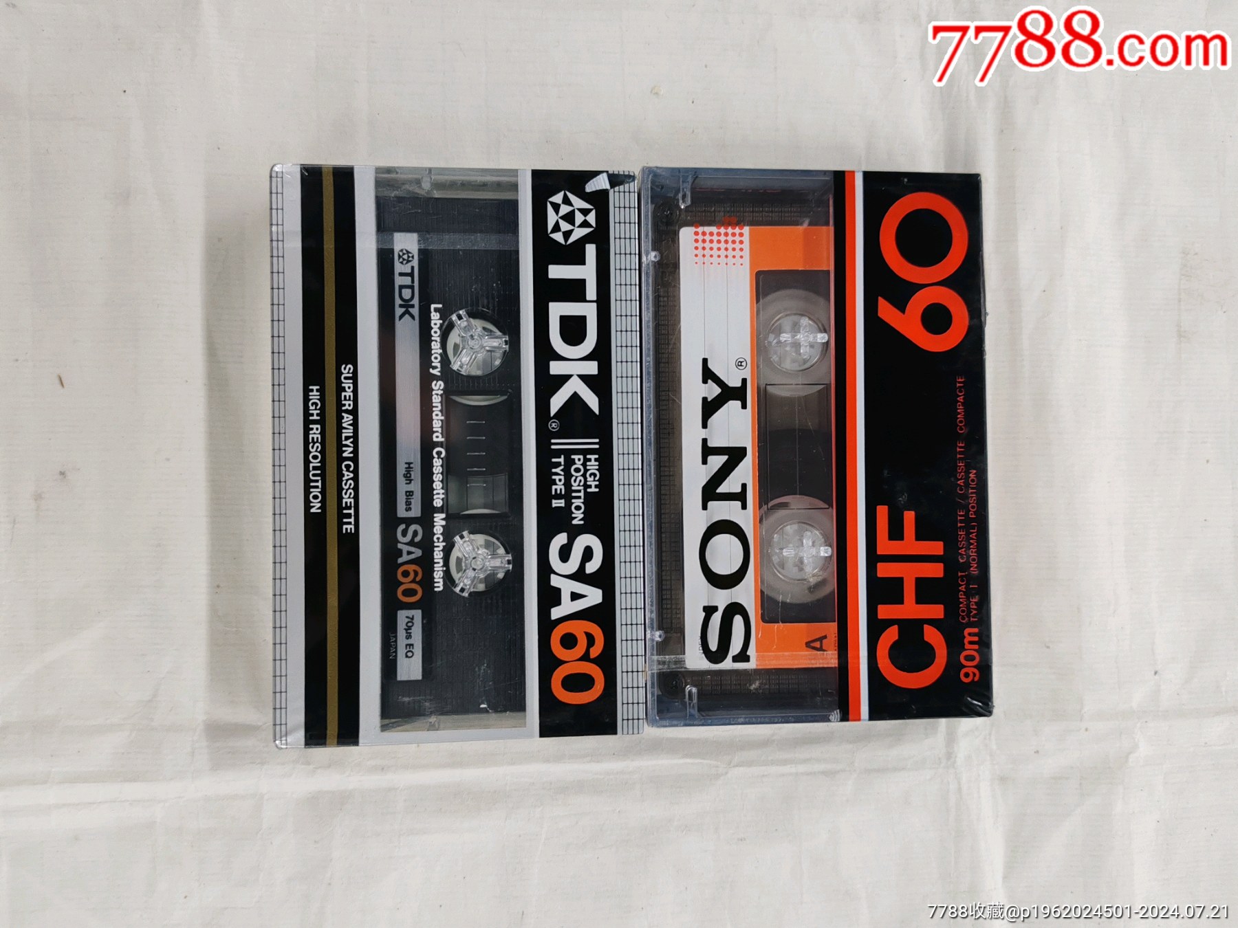 未拆封，2个磁带，索尼，TDK。__【7788收藏__收藏热线】