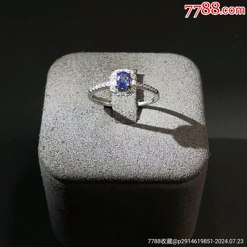 s925纯银蓝宝石戒指，活口可以调节大小_银戒指_随安玉器文玩阁【7788收藏__收藏热线】