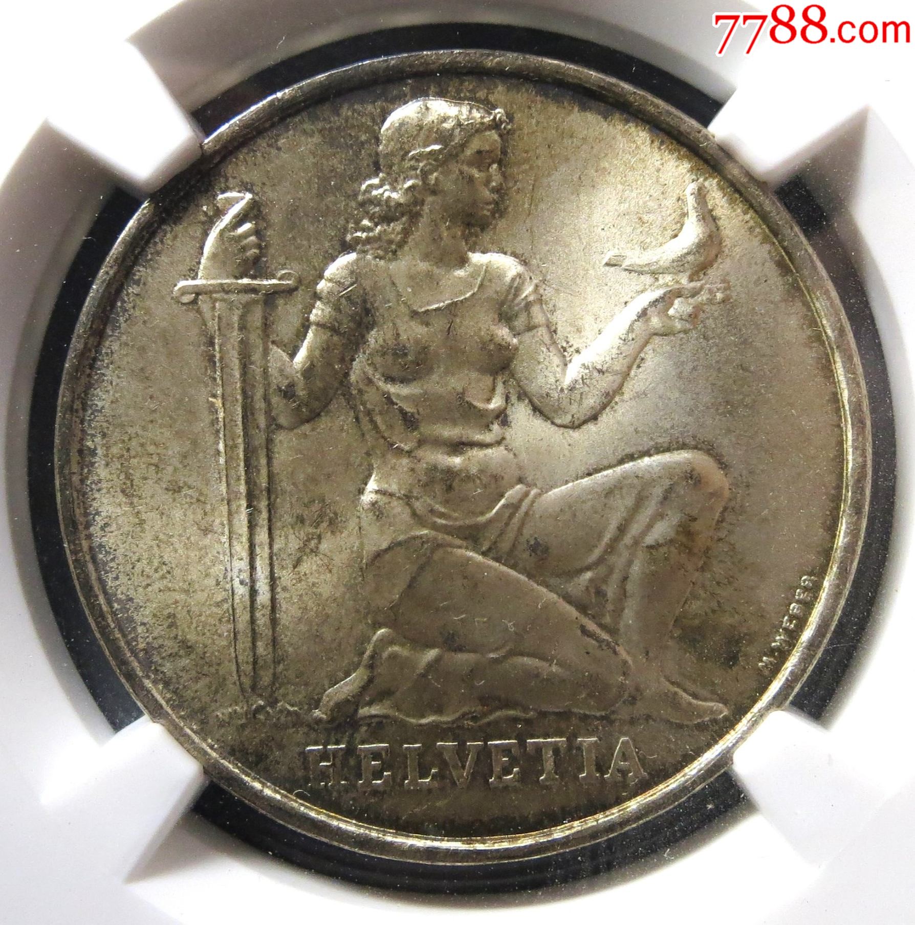 美国NGC-MS65分，瑞士银币5法郎_银元/机制银币_黄江盛业【7788收藏__收藏热线】