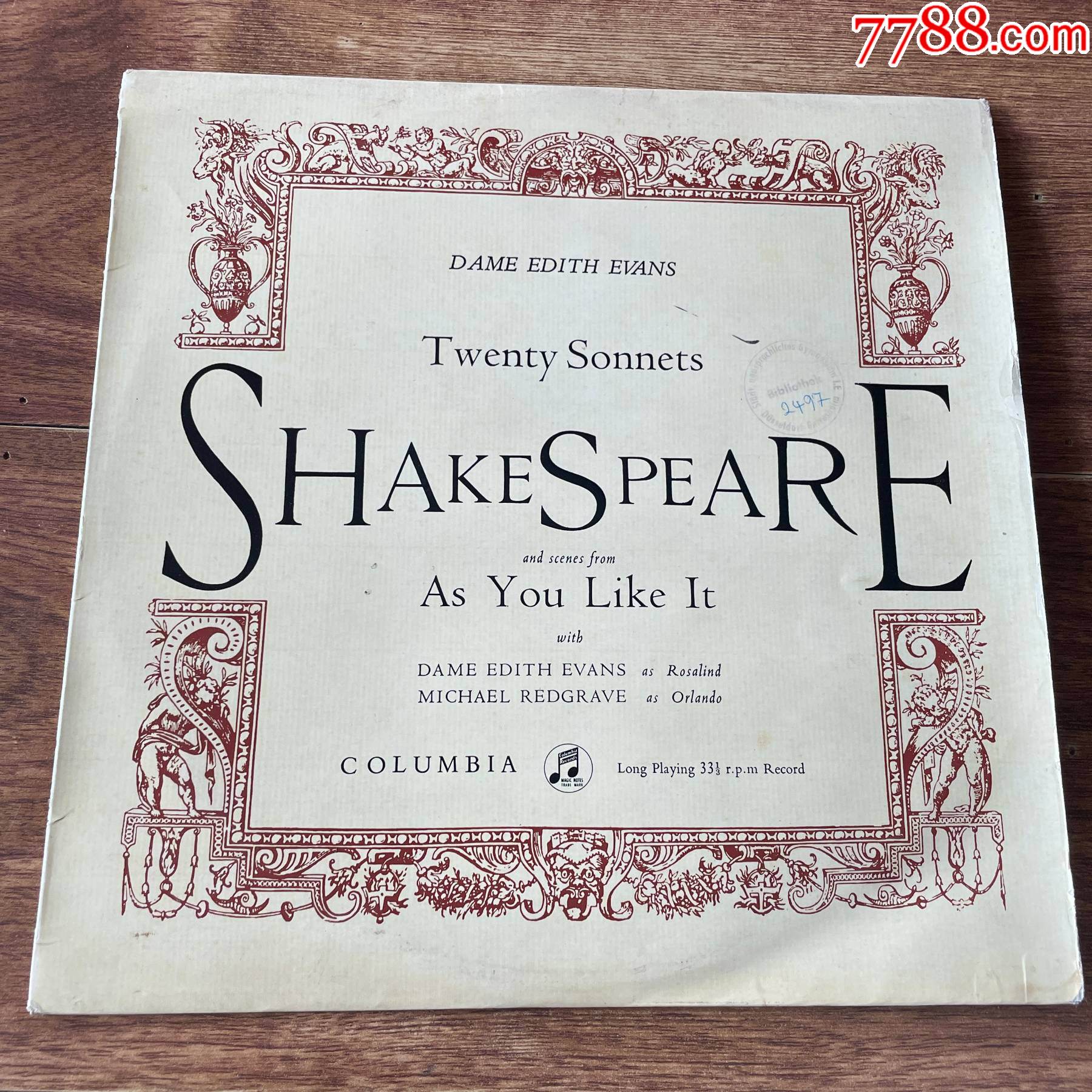 莎士比亚-戏剧-皆大欢喜-DameEdithEvans12寸黑胶LP-A59__【7788收藏__收藏热线】