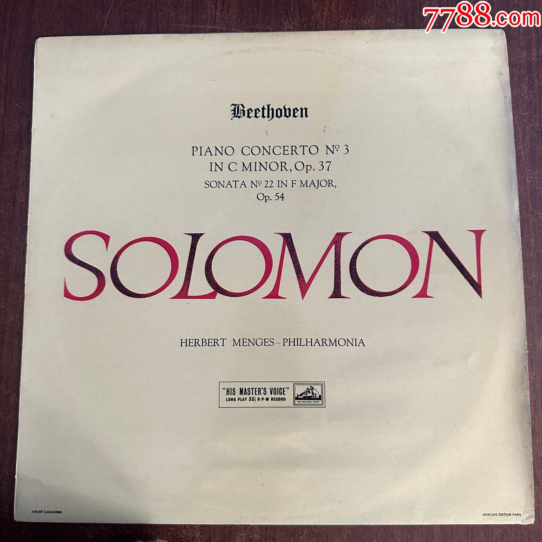 贝多芬-钢琴协奏曲-所罗门演奏-12寸黑胶LP-A88英版_海外唱片/胶片_碟行音像制品店【7788收藏__收藏热线】