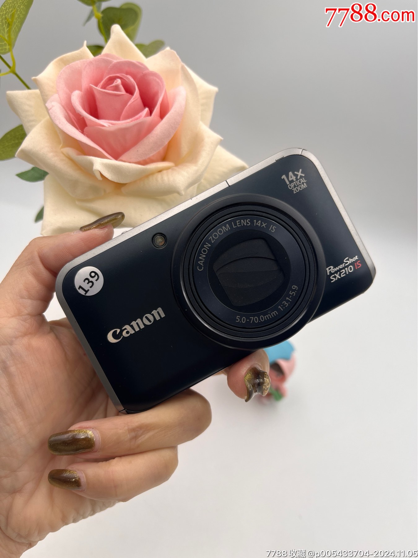 佳能-SX210Is复古ccd卡片机，摄录一体功能正常__【7788收藏__收藏热线】