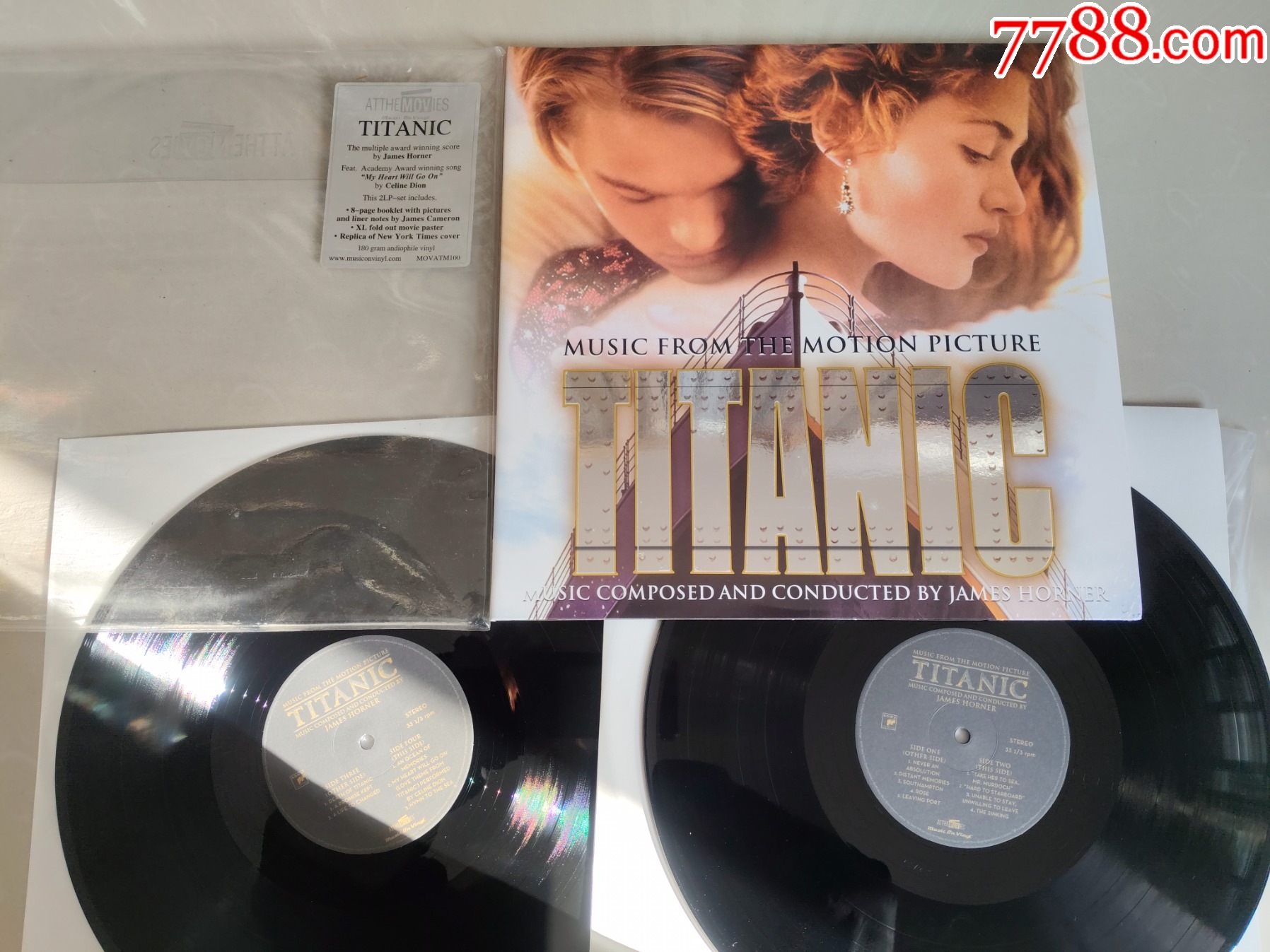 罕见泰坦尼克号黑胶唱片2LP__【7788收藏__收藏热线】