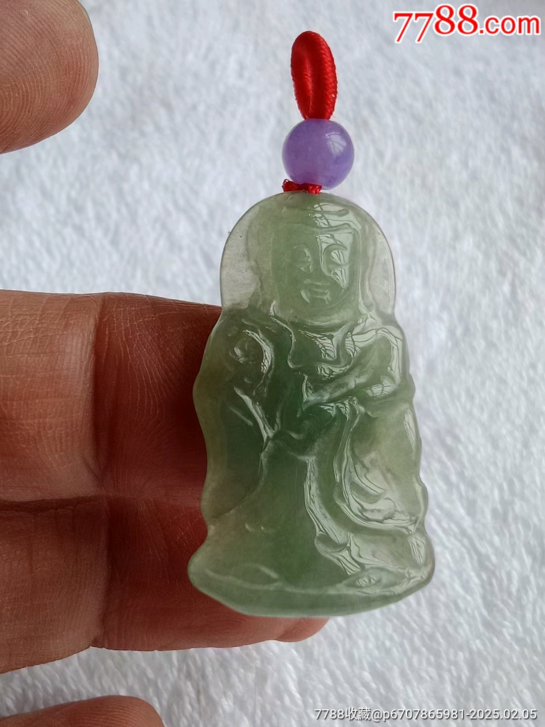 86232-A缅甸翡翠观音菩萨挂件（送证书）-价格:90元-au40296888-翡翠/缅甸玉 -加价-7788收藏__收藏热线