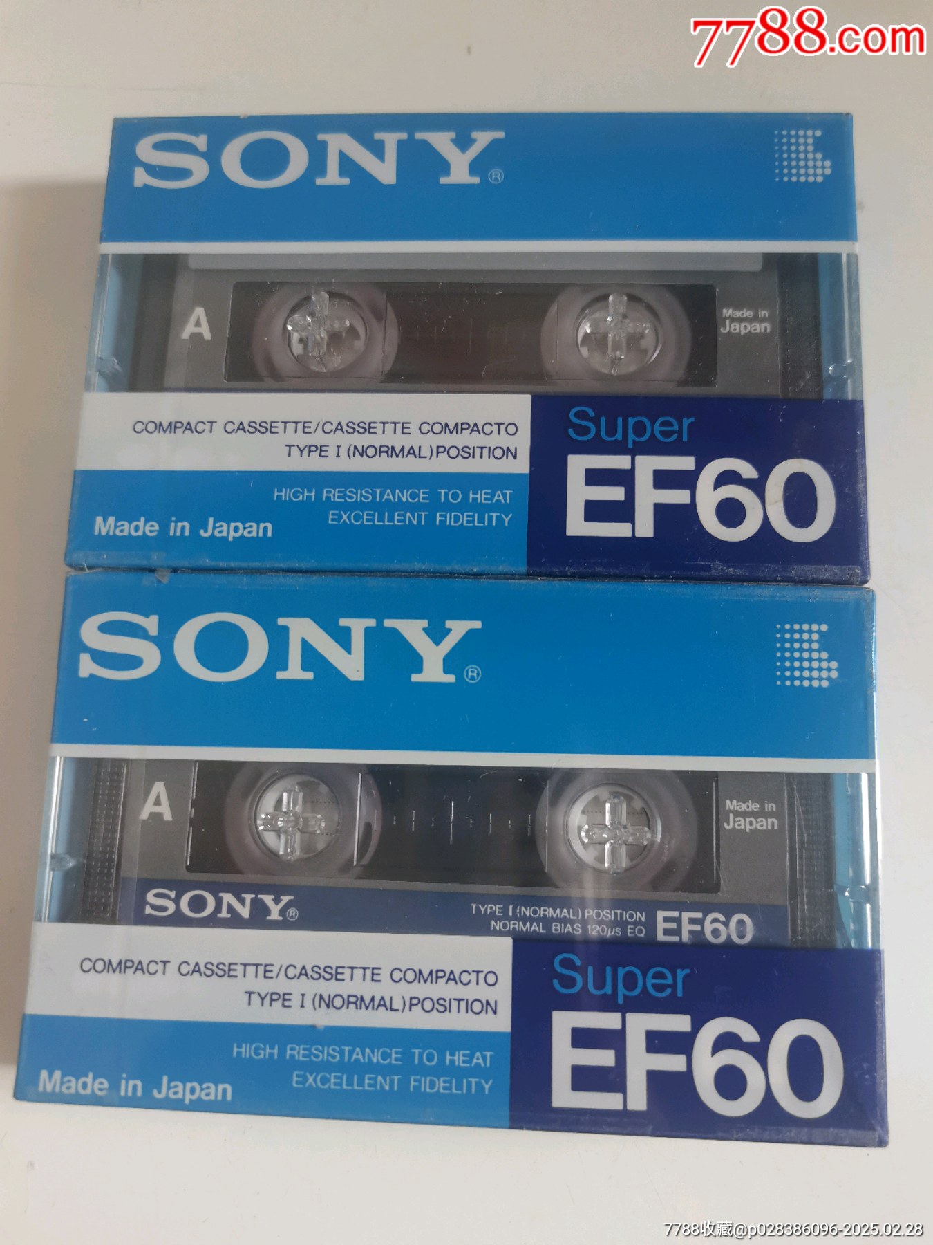 空白带SONY-EF60两盘（全新未拆）__【7788收藏__收藏热线】