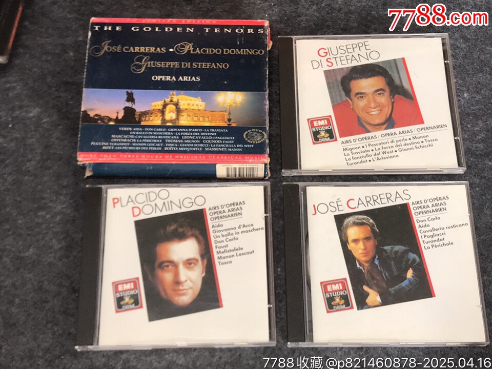 男高音咏叹调一一CARRERAS·DOMlNGO·STEFANO（外版）3CD_音乐CD_图片欣赏_收藏价格_7788烟标收藏