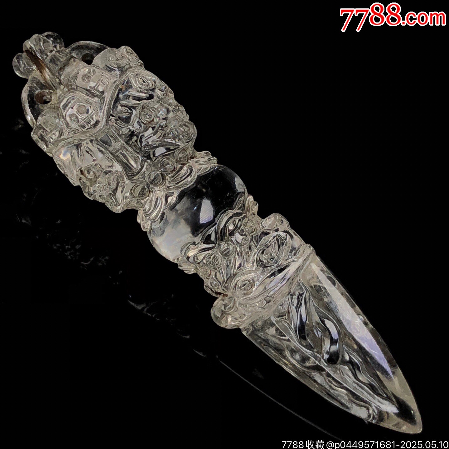 藏区回流老料水晶藏传佛教密宗法器三面大黑天金刚杵-价格:399元-au41247263-水晶 -加价-7788收藏__收藏热线