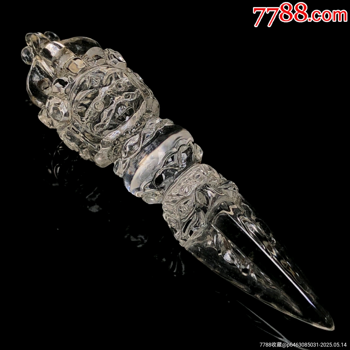 藏区回流老料水晶藏传佛教密宗法器三面大黑天金刚杵-价格:299元-au41290552-水晶 -加价-7788收藏__收藏热线