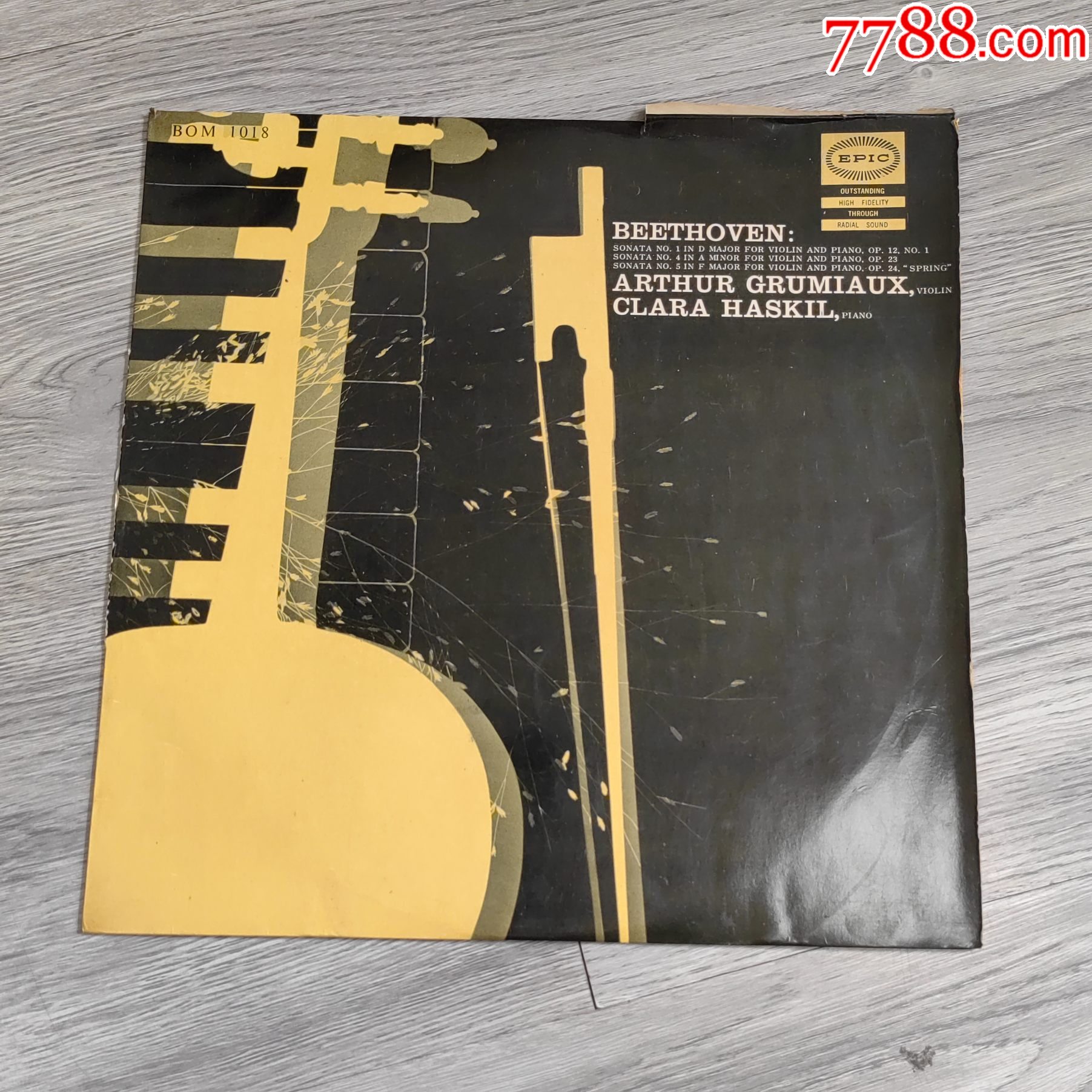 贝多芬-小提琴奏鸣曲-格鲁米欧小提琴演奏-12寸黑胶LP-A41-价格:40元-au42662301-外语唱片/胶片 -加价-7788收藏__收藏热线